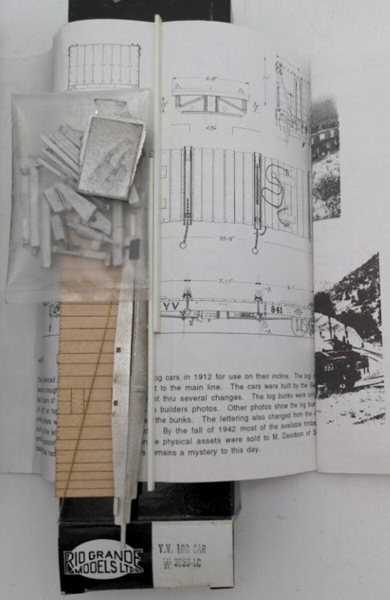 Rio Grande Models 3050-LC HO Scale YV Yosemite Valley Log Car White Me ...
