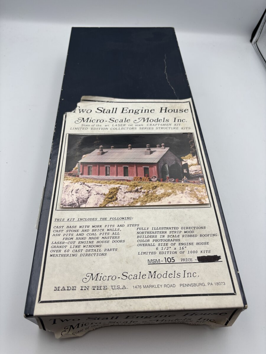 Micro-Scale Models MSM-105 HO Two Stall Engine House Build Kit – Trainz
