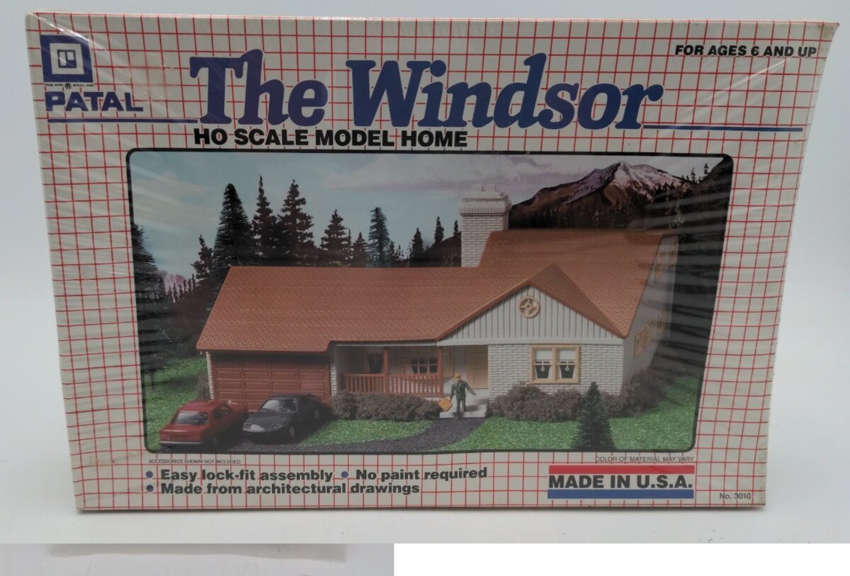 Patal 3010 HO Scale Model Home The Windsor Plastic Building Kit – Trainz