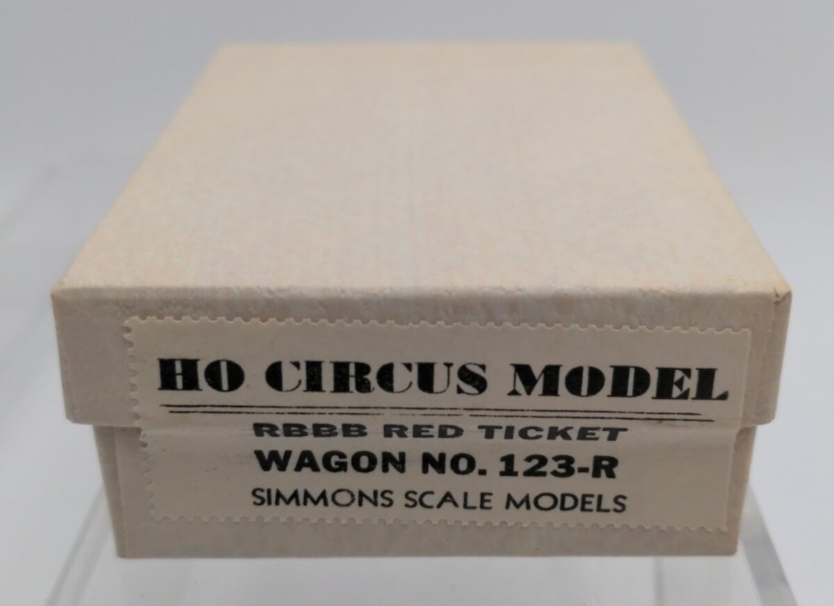 Simmons 123-R HO Scale Circus Model RBBB Red Ticket Wagon Kit – Trainz
