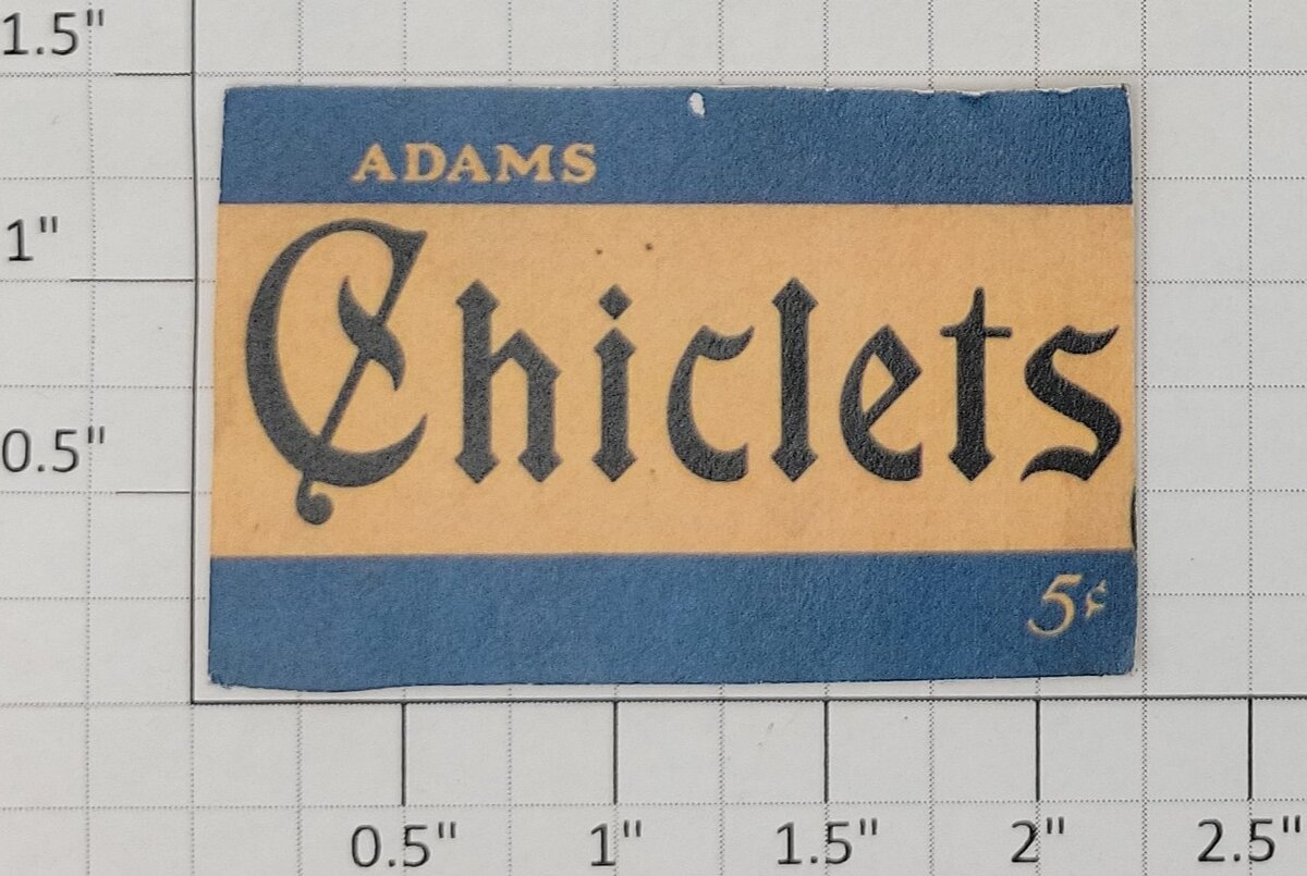 American Flyer LVT-2008 Blue "Adams Chiclets" Sign Decal with Adhesive ...