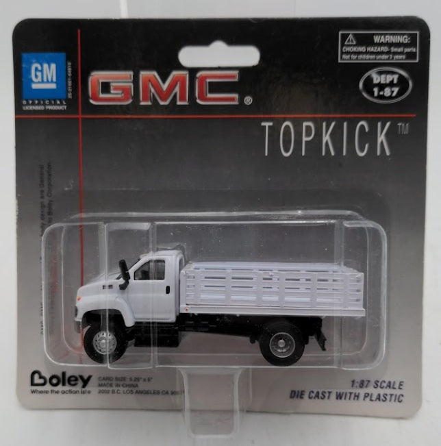 Boley 3007-77 HO Dept 1-87 White GMC Topkick 2 Axle Stake Truck – Trainz