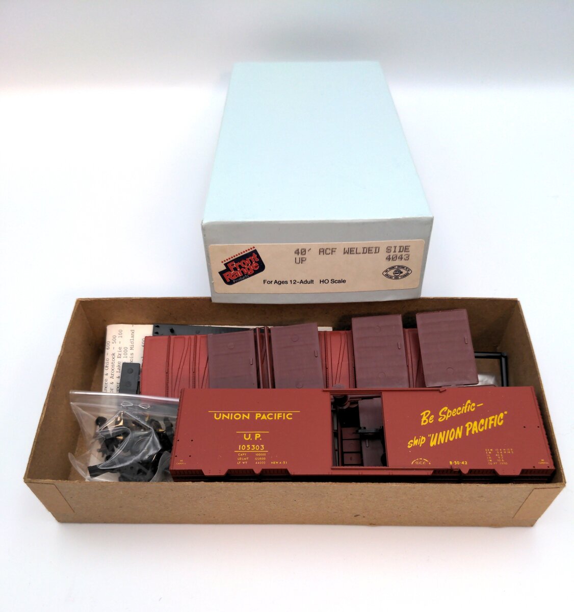 Front Range 4043 HO 40' ACF Welded Side Union Pacific Boxcar Kit – Trainz