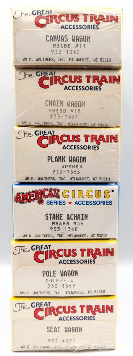 Walthers 933-4 HO The Great Circus Train Big Top Assortment (Set of 5 ...