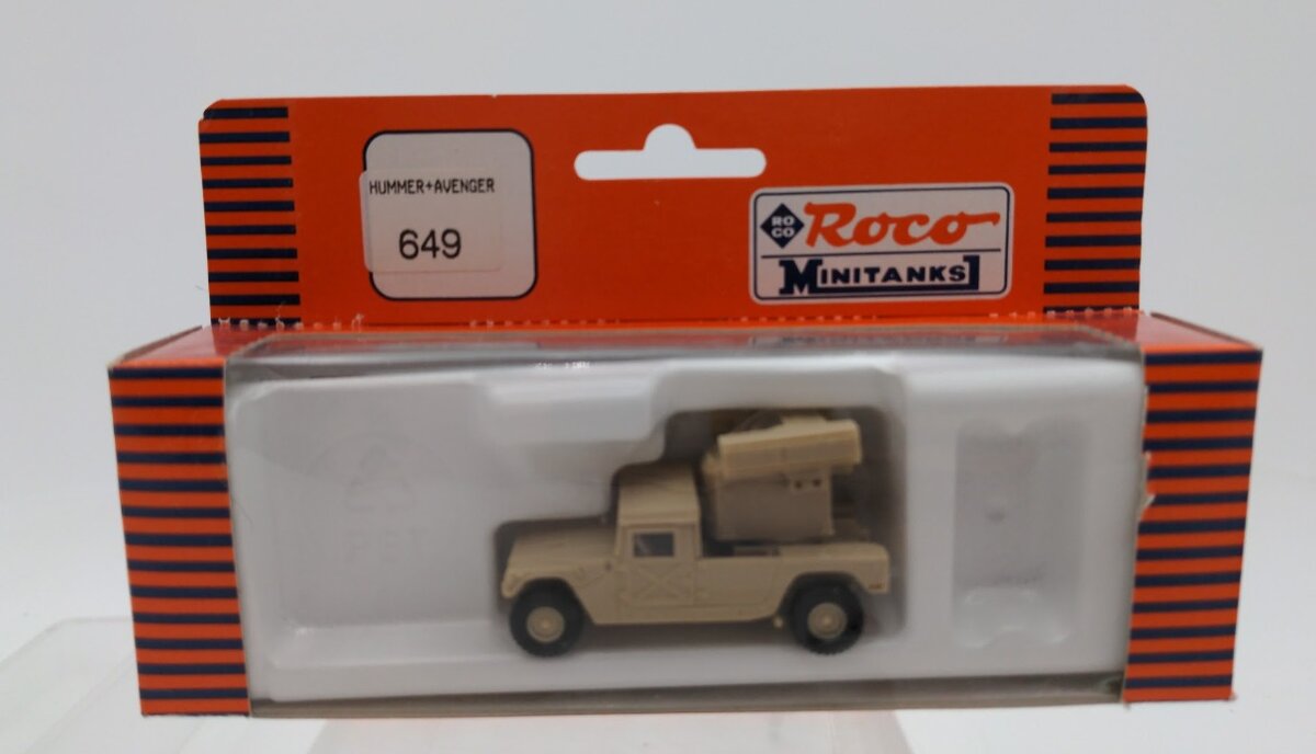 Roco 649 HO Scale Minitanks Hummer Avenger Truck Military Vehicle Plas ...