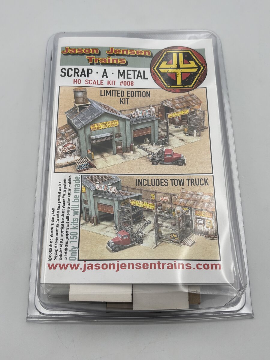 Jason Jensen Trains 008 HO Scale Scrap A Metal Building Kit – Trainz