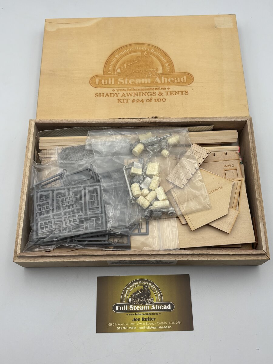 Full Steam Ahead 24 of 100 HO Scale Shady Awnings & Tents Build Kit ...