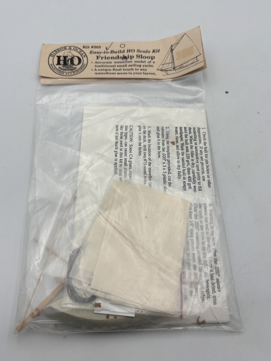 Harbor & Ocean 303 HO Scale Friendship Sloop Build Kit – Trainz