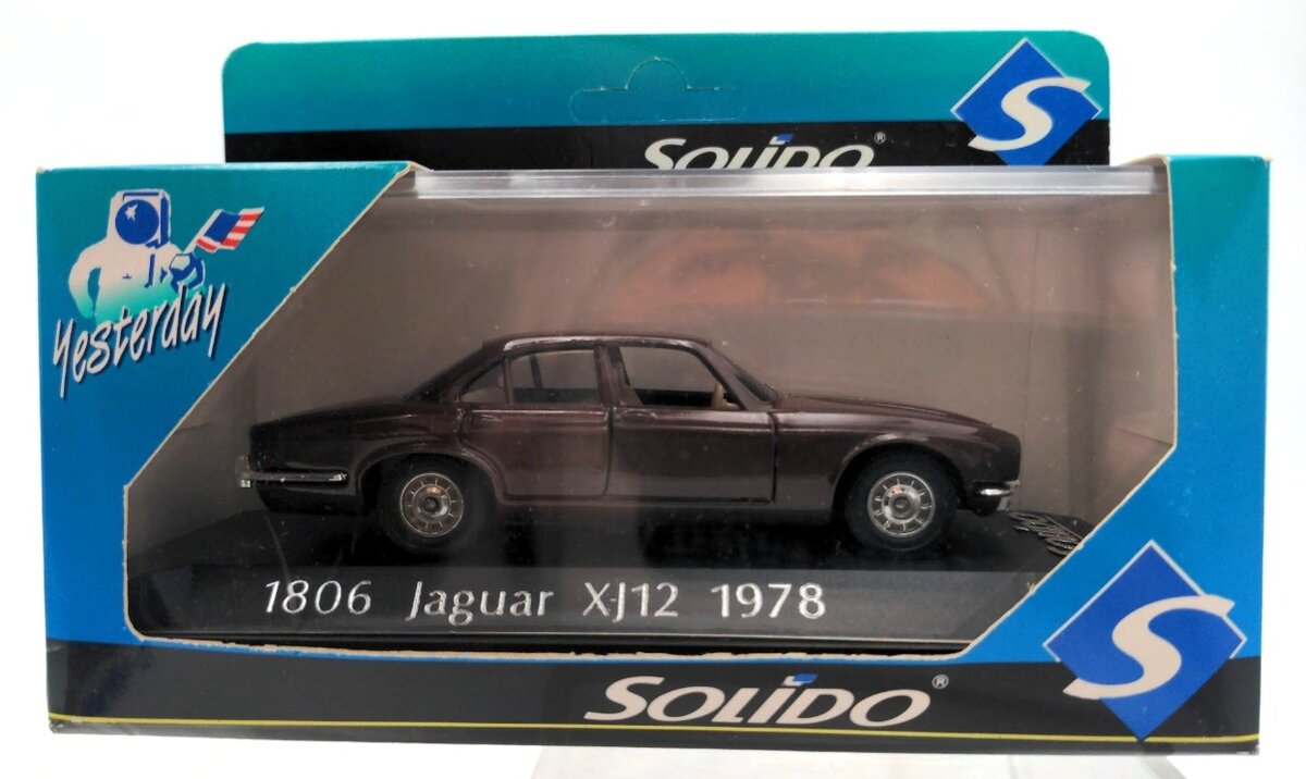 Solido 1806 1:43 Yesterday Brown Jaguar XJ12 1978 With Display Case ...