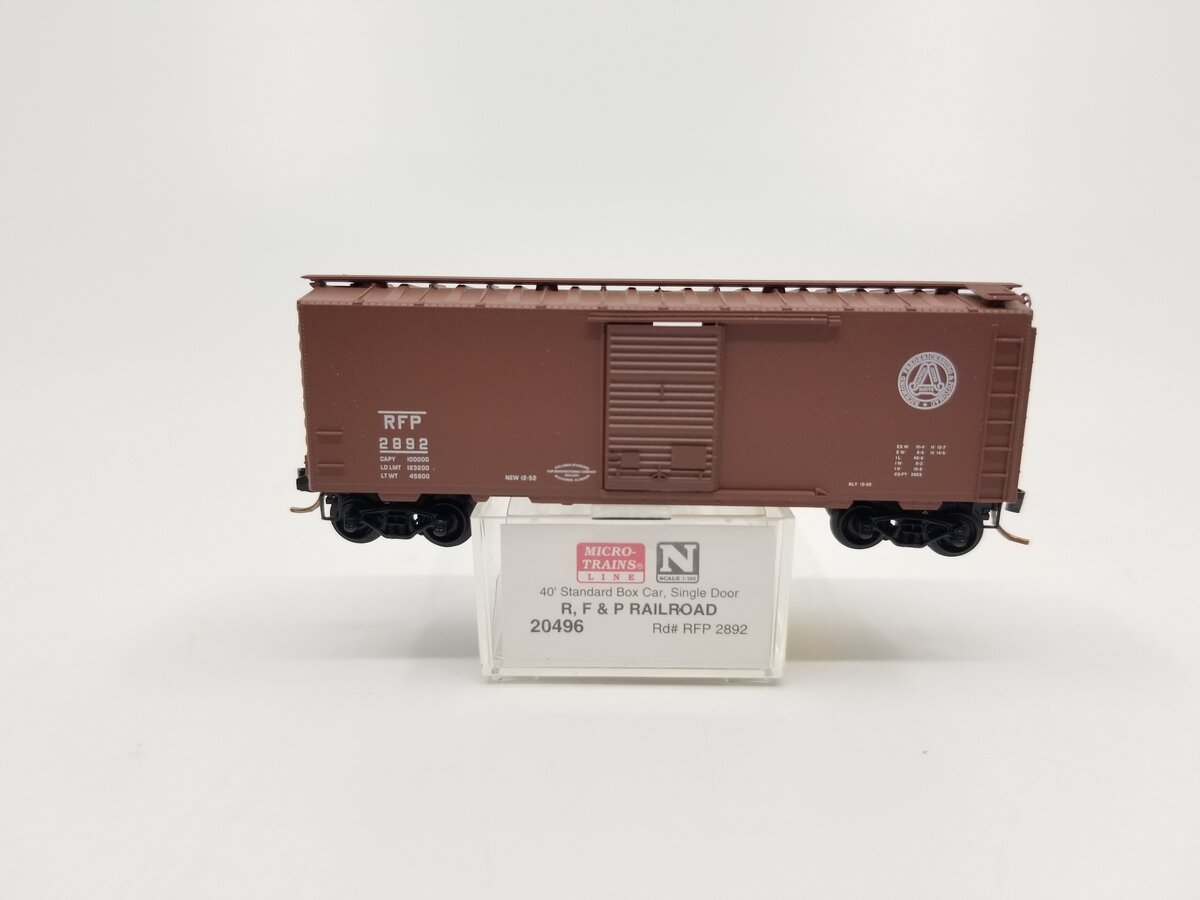 Micro-Trains 02000496 N RF&P 40' Standard Single Door Boxcar #2892 NIB ...
