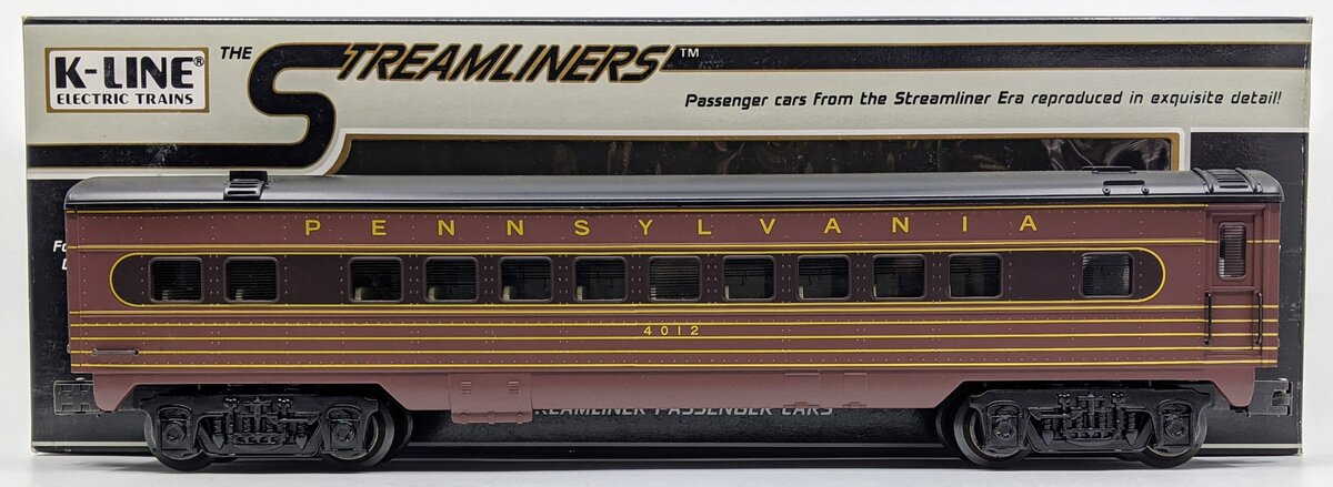 K-Line K4580-4012 O PRR " Fleet of Modernism" 13.5" Streamliner Coach ...