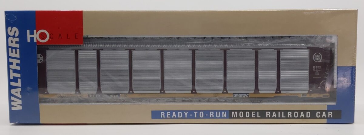 Walthers 932-4851 HO Scale Santa Fe Thrall 89' Tri-Level Auto Carrier – Trainz