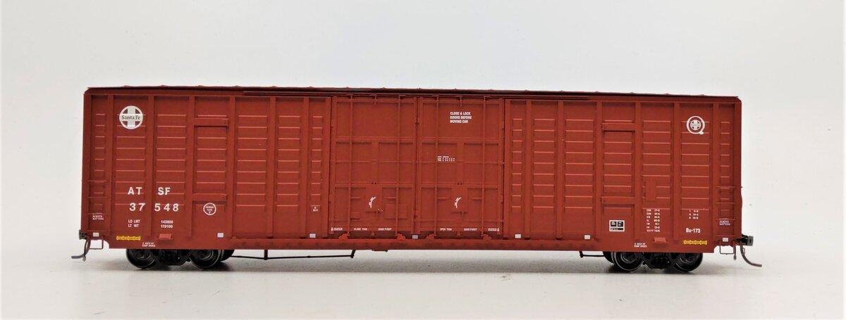 ExactRail EP-80612-3 HO Scale ATSF 60' Waffle Side Boxcar #37548 LN/Bo ...