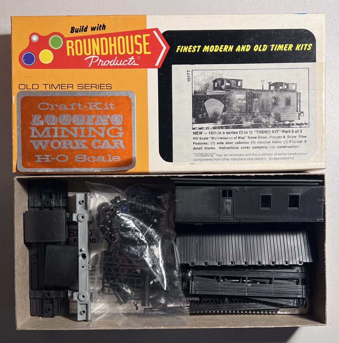 Roundhouse 1517 HO Scale Maintenance Snow Dozer Flanger & Snow Plow Ki ...