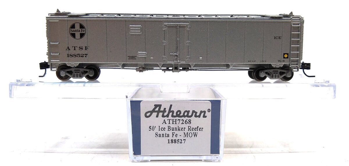 Athearn 7268 N ATSF 50' Ice Bunker Reefer #188527 – Trainz