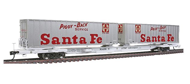 Walthers 932-41068 HO ATSF Flexi-Van Mark IV Flat Car w/Trailer #29102 ...