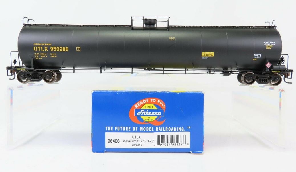 Athearn 96406 HO RTR 33,900 Gallon LPG Tank/Early, UTLX #950286 EX/Box ...
