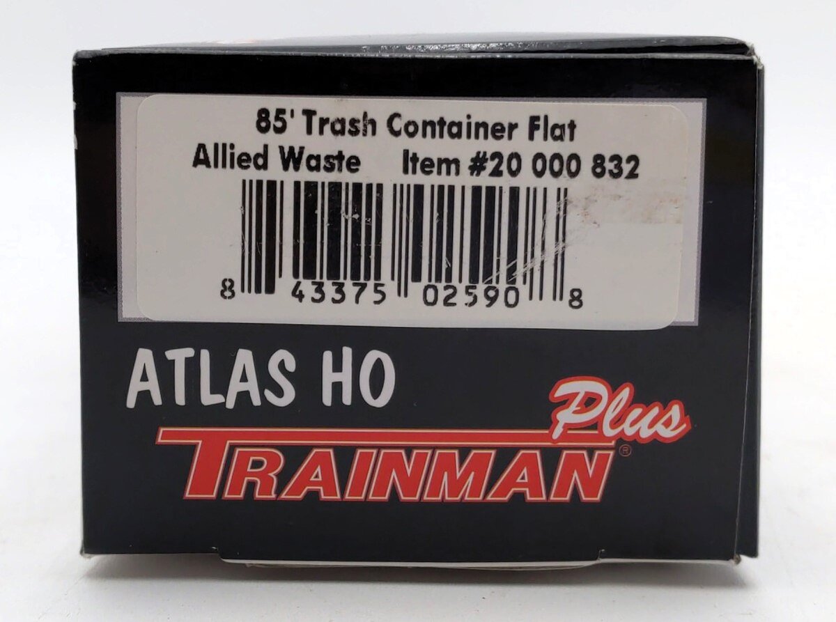 Atlas 20000832 HO Allied Waste 85' Trash Container Flat Car #20261 – Trainz