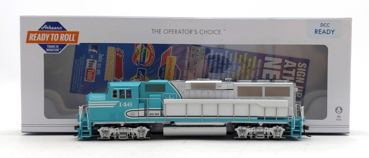 Athearn 88845 HO SF/Maersk RTR GP60M Diesel Locomotive #146 LN/Box – Trainz