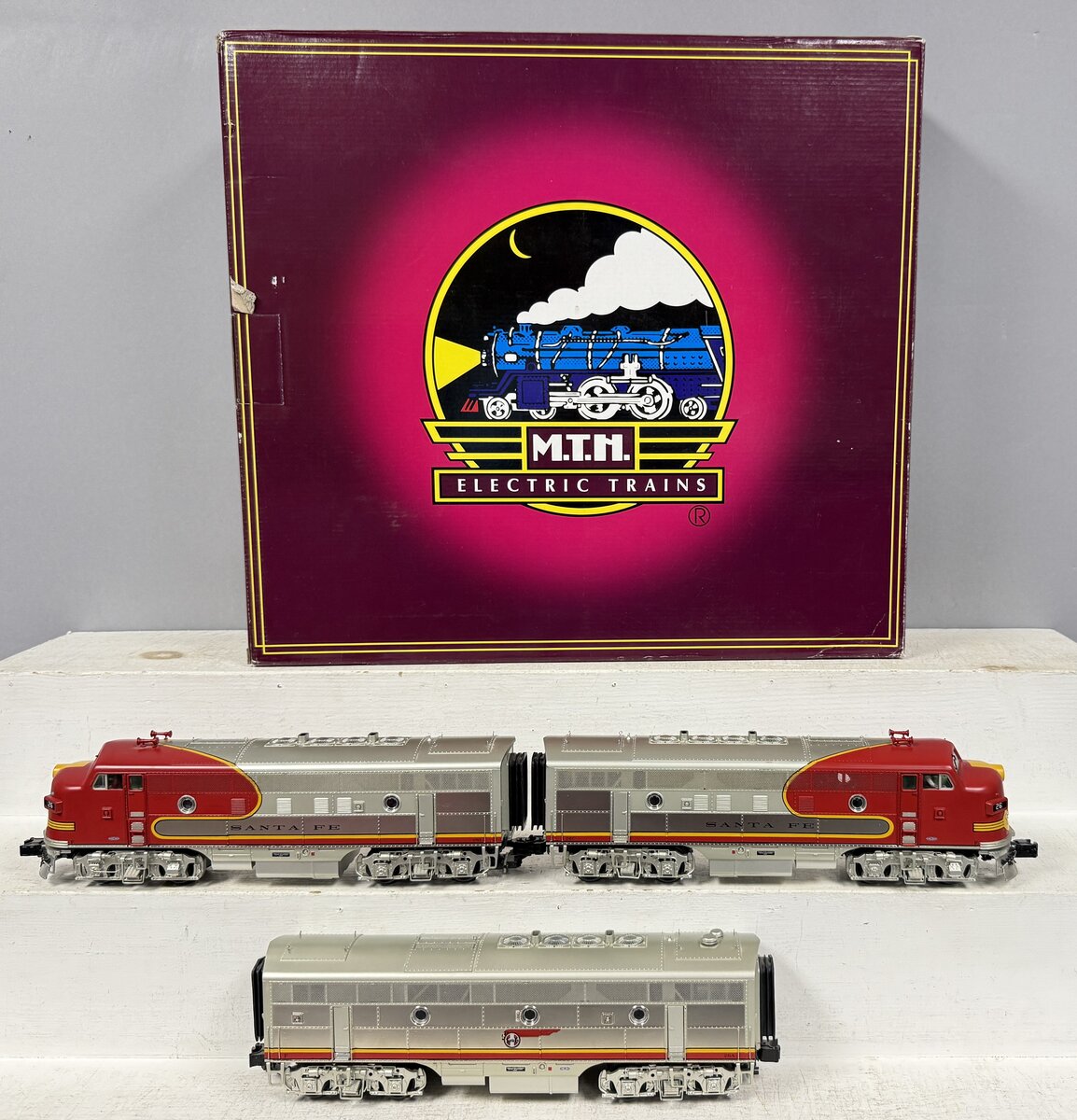 MTH 20-20046-1 O Santa Fe F-3 ABA Diesel Engine Set w/PS2 #26L/26C/26A ...