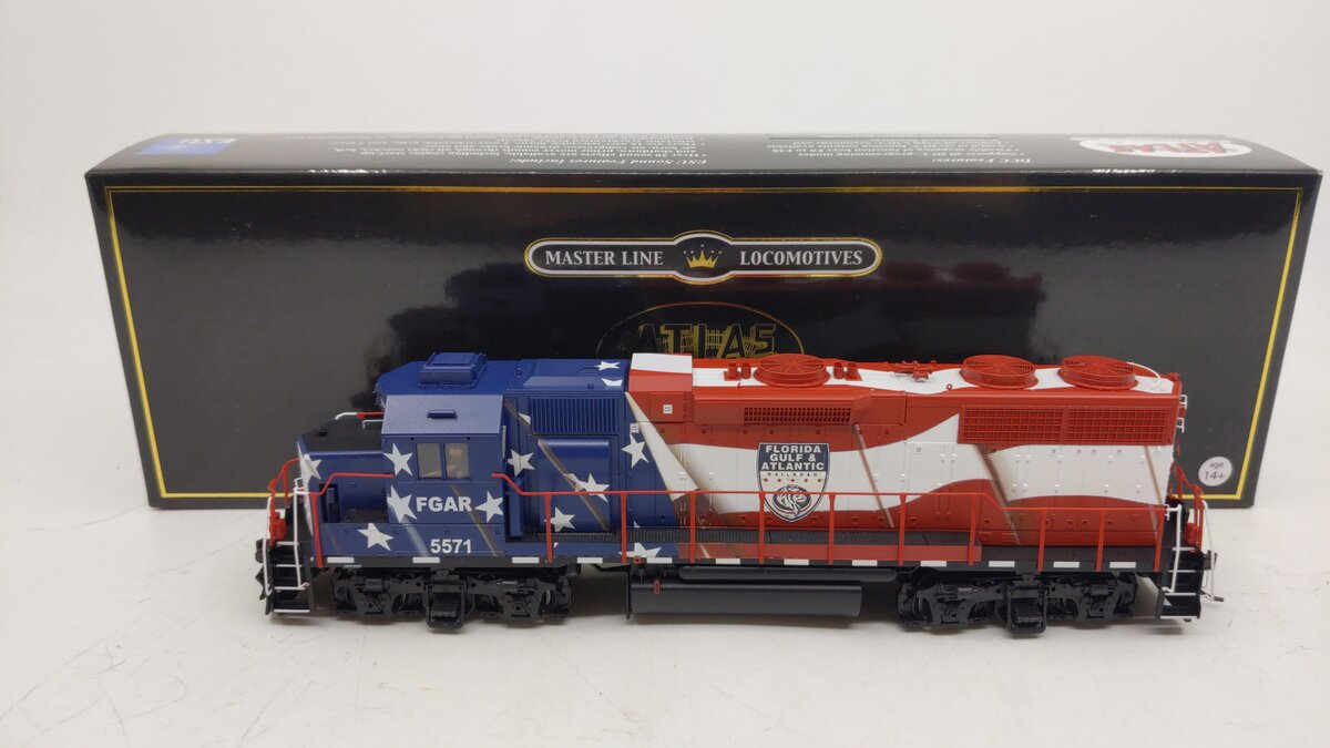 Atlas 10004092 HO FGAR Gold GP38 Diesel Locomotive #5571 w/DCC & LokSo ...