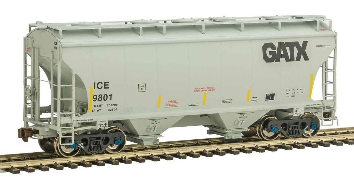 American Limited Models 1061 HO ICEGATX 2-Bay Covered Hopper #9801 – Trainz