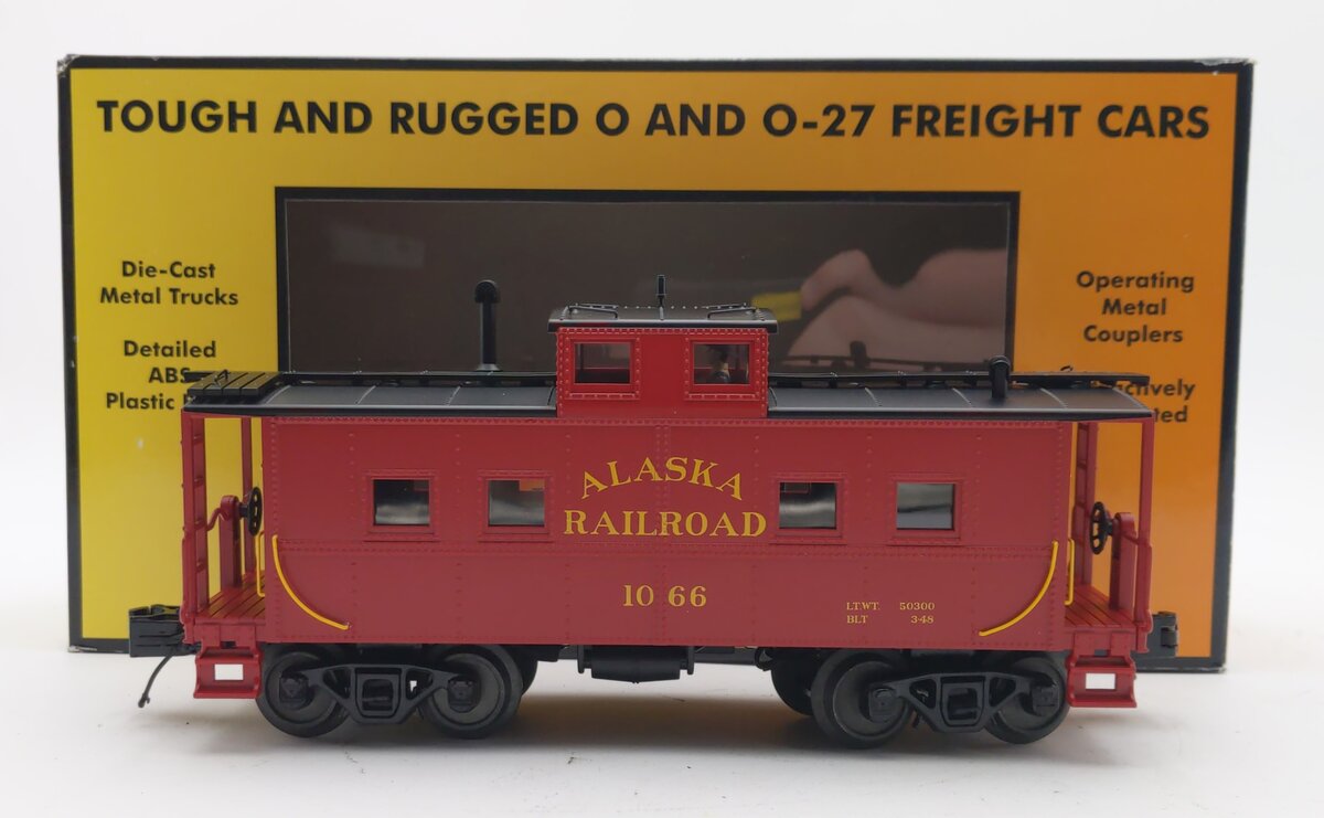 MTH 30-77258 O Gauge Alaska Railroad Steel Caboose #1066 – Trainz
