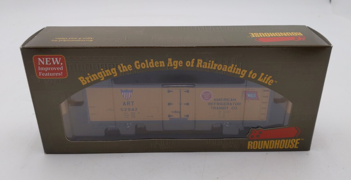 Roundhouse 85401 HO ART/WAB RTR 40' Wood Reefer #52947 – Trainz