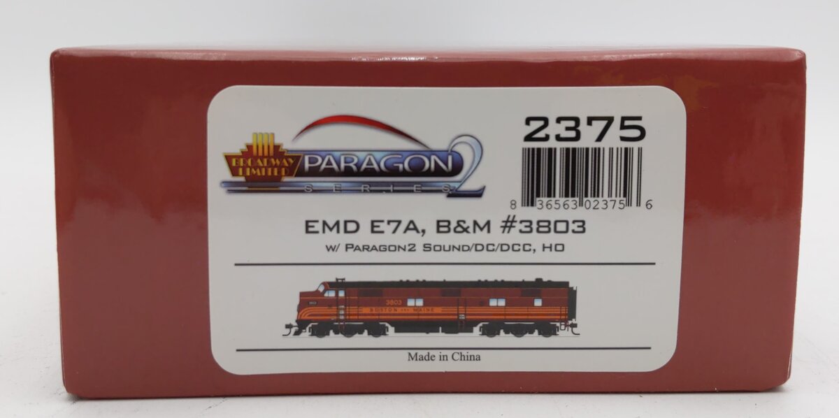 Broadway Limited 2375 HO Boston & Maine EMD E7A Paragon2™ #3803 – Trainz