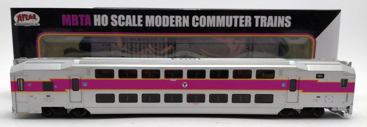 Atlas 20004837 HO Scale MBTA Multi-level Cab Car #1804 – Trainz