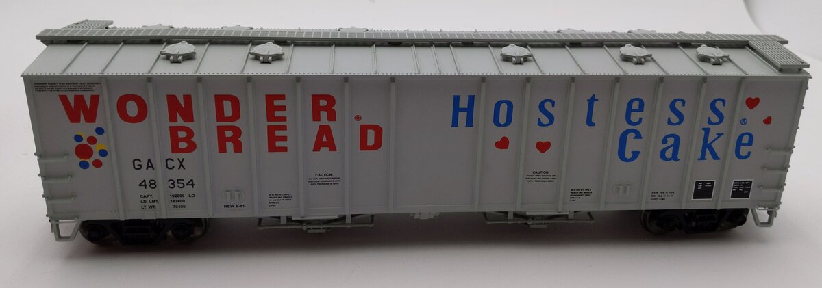 MTH 20-97426 O Scale 2-Rail Wonder Bread Airslide Hopper Car MTH 20-97426 O Scale 2-Rail Wonder Bread Airslide Hopper Car