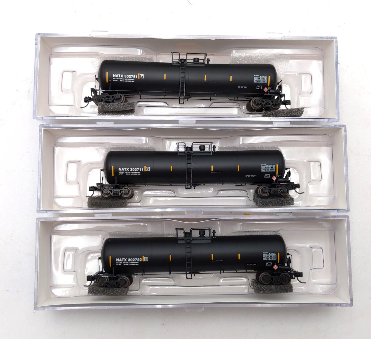 Athearn 22252 N Scale NATX 30K Gallon Ethanol Tank Car Set (3 Pack ...
