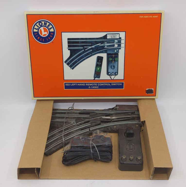 Lionel 6-14062 O Gauge Remote-Control 022 Left Hand Switch Turnout EX ...