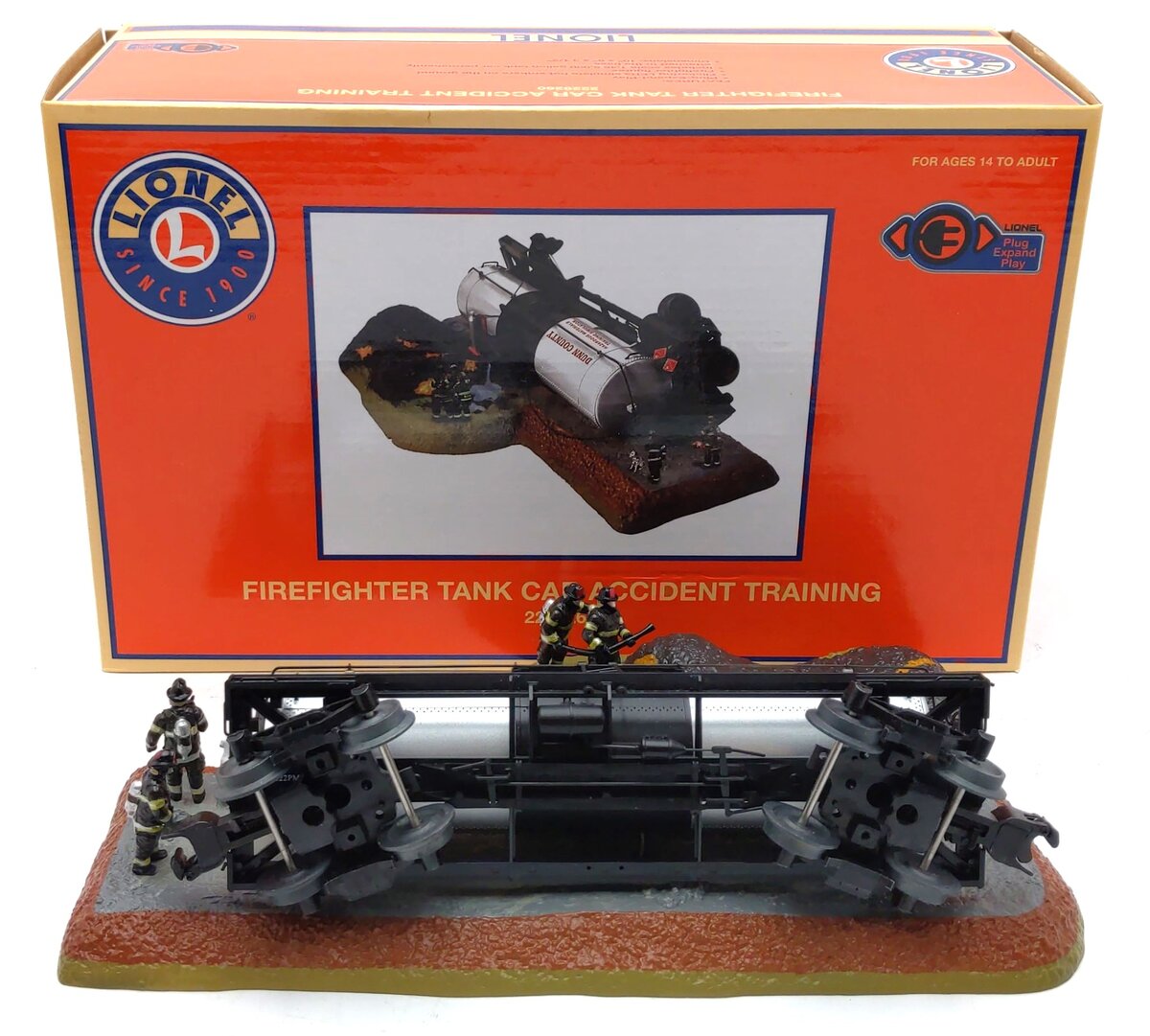 Lionel 2229260 O Plug-Expand-Play Firefighter Tank Car Accident Traini ...