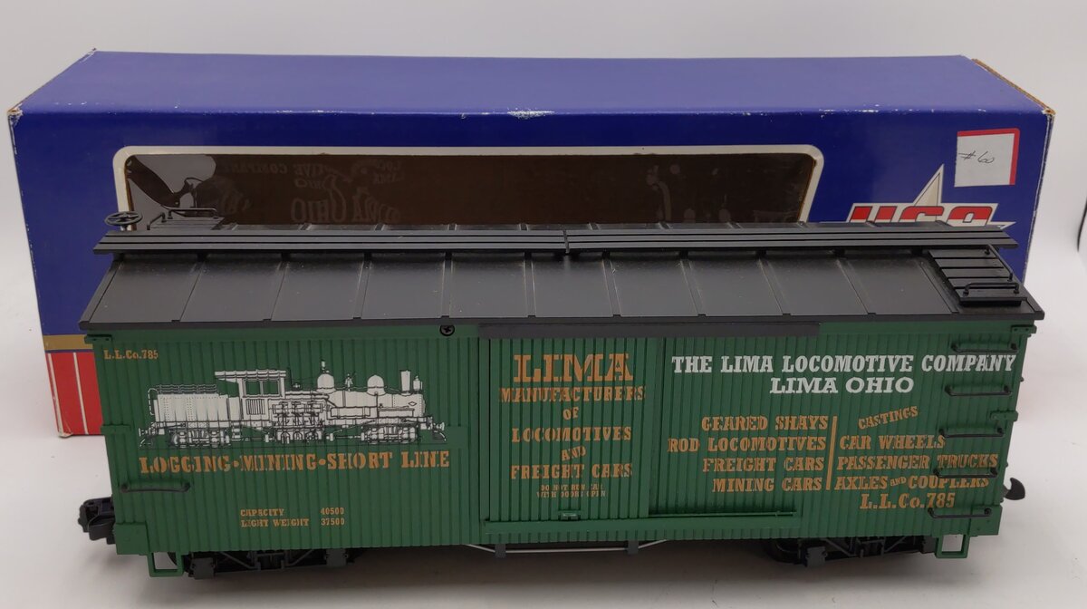 USA Trains R19038 G Lima Locomotive Company Boxcar #785 – Trainz