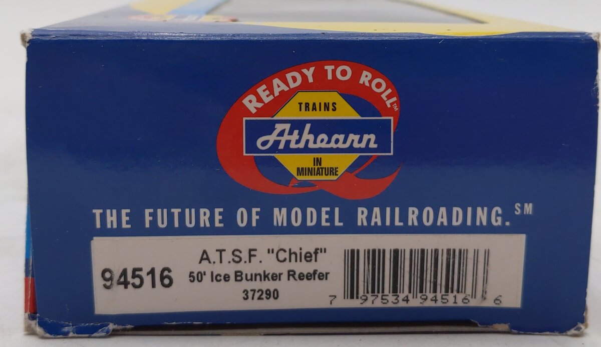 Athearn 64516 HO Scale ATSF Chief 50' Ice Bunker Reefer #37290 LN/Box ...