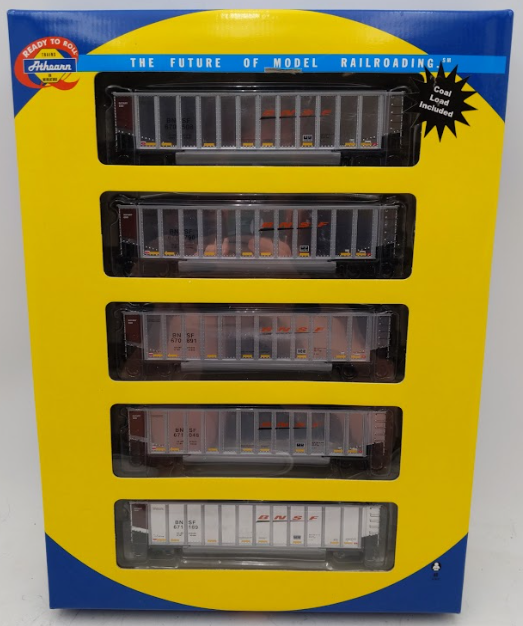 Athearn 97451 HO Scale BNSF BethGon Coalporter Hopper Car 5 Pack – Trainz