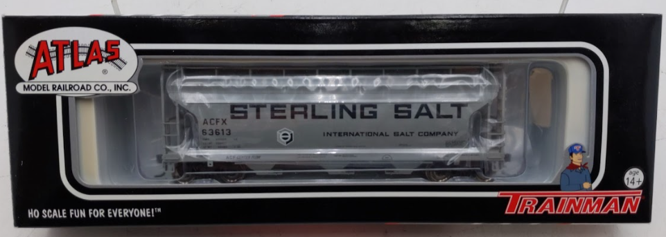 Atlas 20000888 HO Scale Sterling Salt ACF 3560 Covered Hopper Car #636 ...