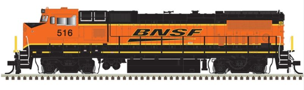 Atlas 7387 HO Scale BNSF Dash 8-40BW Locomotive #516 MT/Box – Trainz