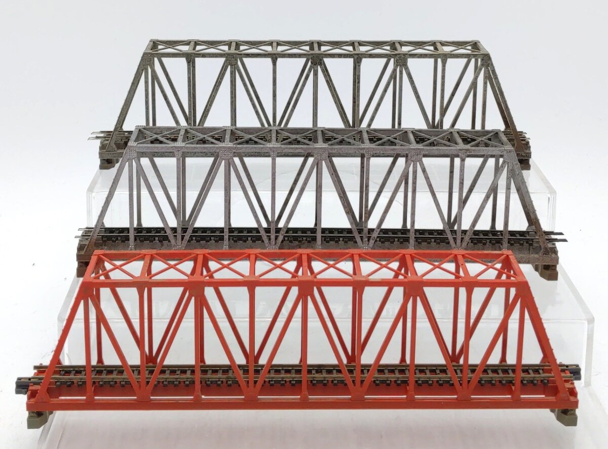 Kato N Scale Assorted Bridges & Track [11] VG – Trainz