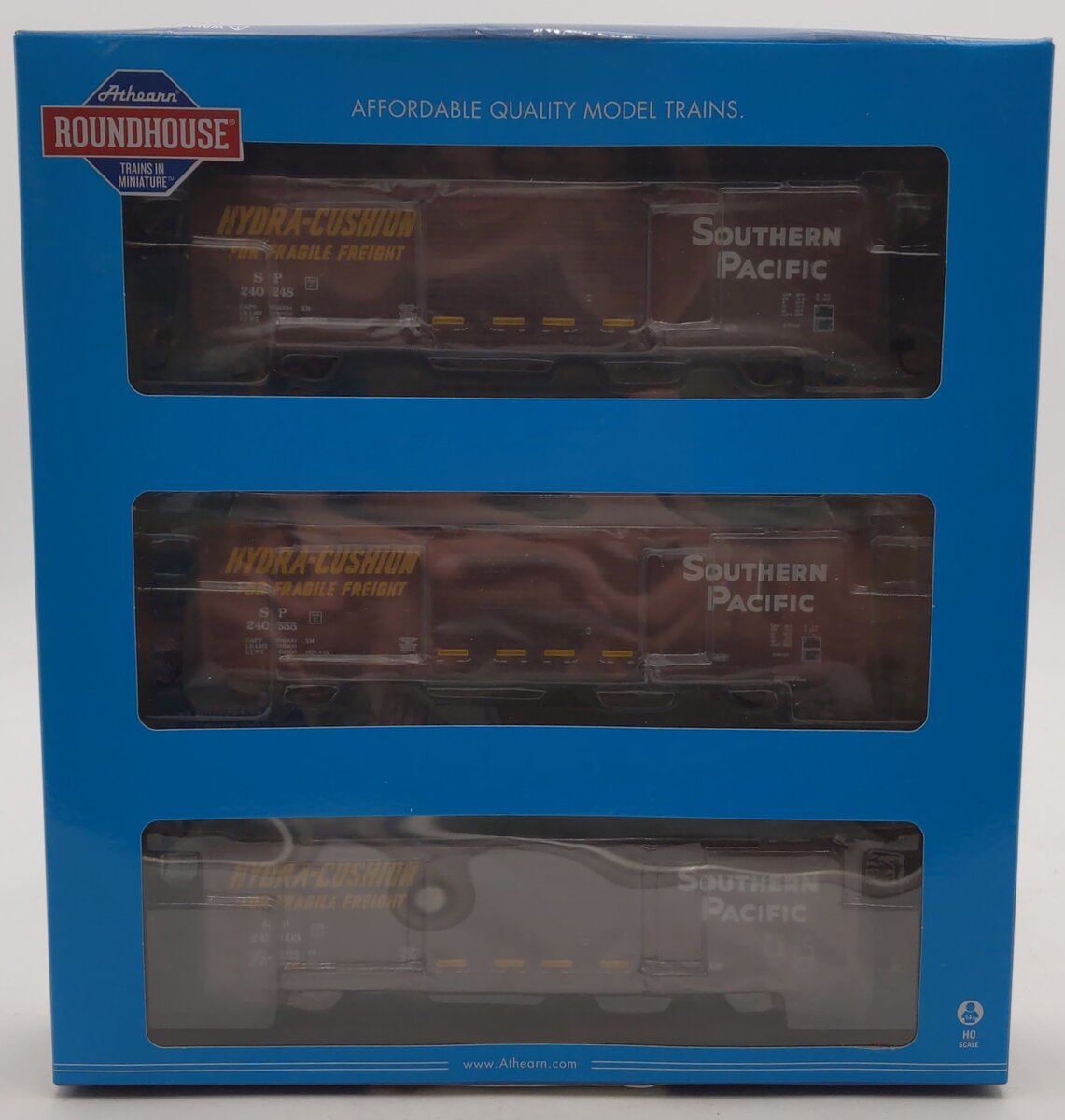 Athearn RND1090 HO Southern Pacific 50' FMC Double Door Box 3-Car Set ...