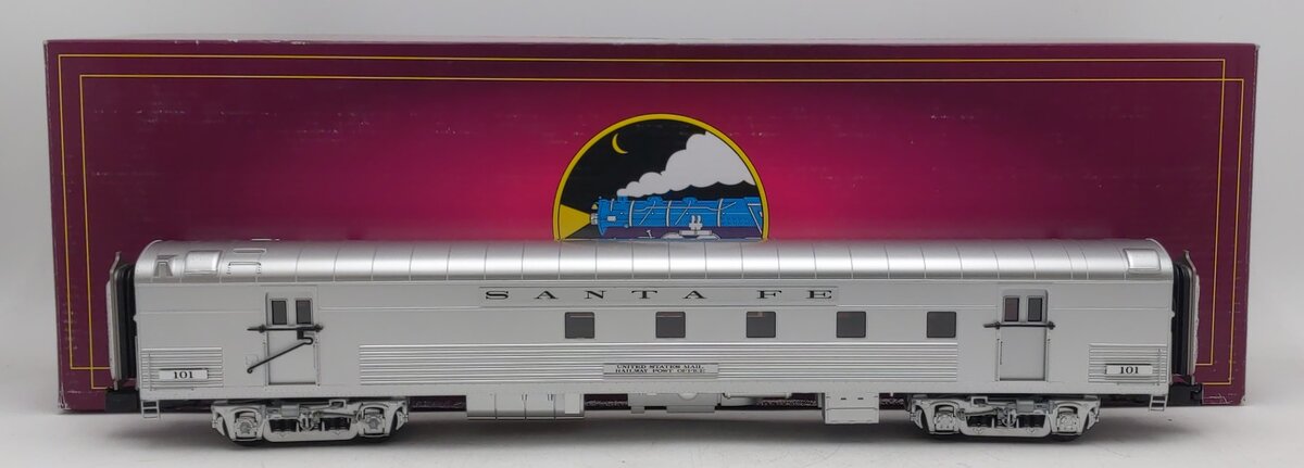 MTH 20-68230 O Santa Fe 70' Ribbed Streamlined RPO Car #101 – Trainz