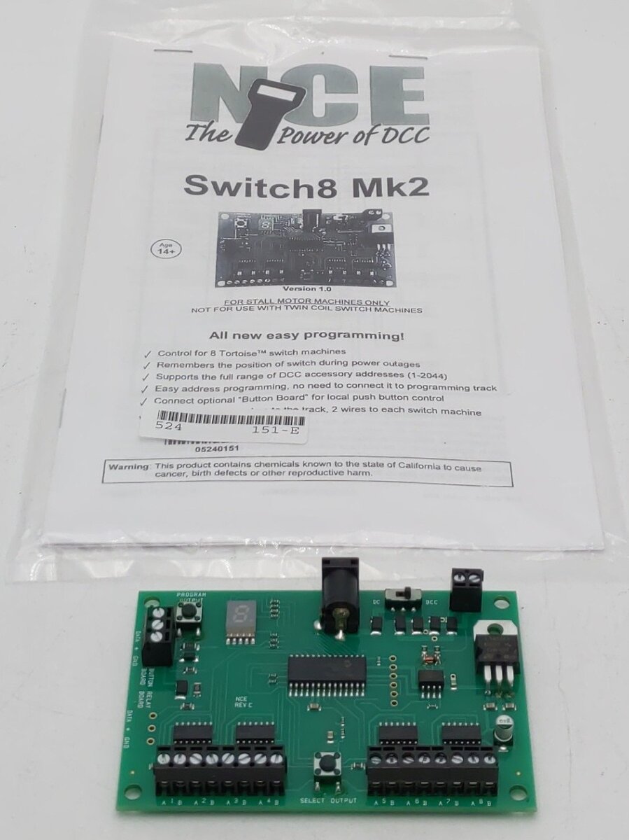 NCE 151 Tortoise Switch-8 Mark II Power Control Board EX/Box – Trainz