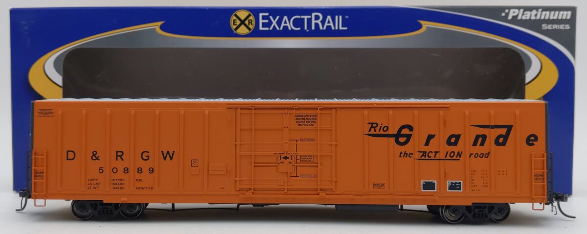 ExactRail EP-80512-6 HO Rio Grande PC&F 62' Insulated Box Car D&RGW ...