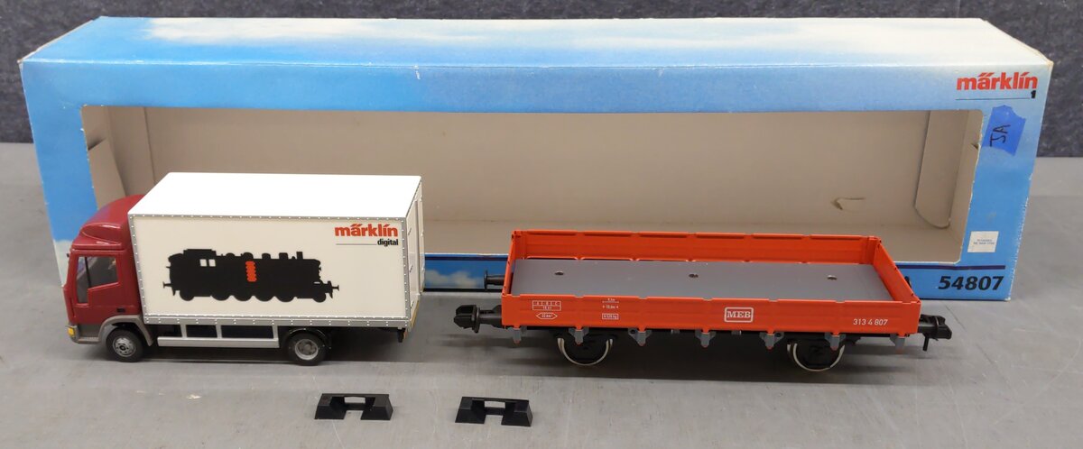 Marklin 54807 Low Side Car with Truck Load EX/Box – Trainz