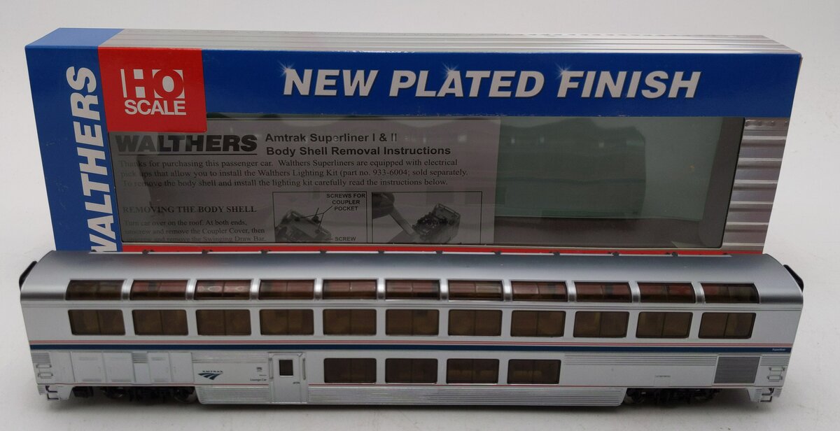 Walthers 932-16194 HO Scale Amtrak Superliner 1 Lounge Passenger Car E ...