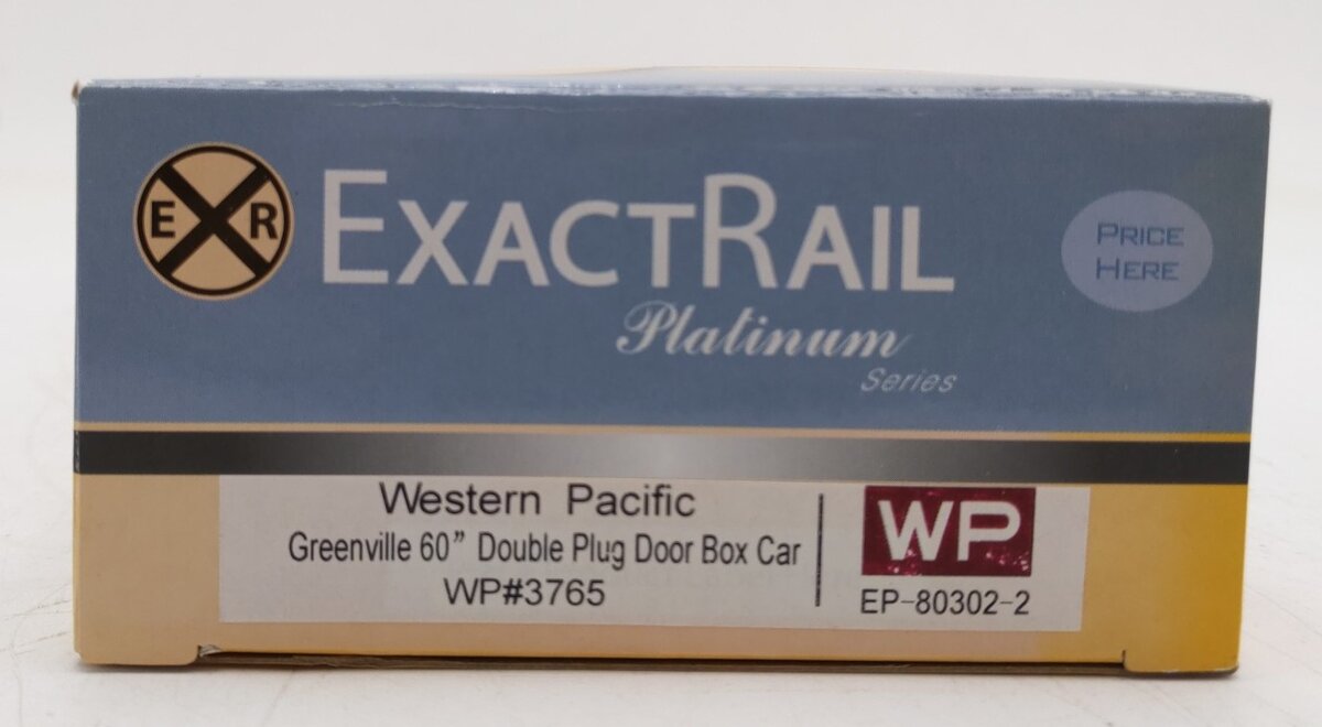 ExactRail EP-80302-2 HO Western Pacific 60' Double Plug Door Boxcar #3 ...