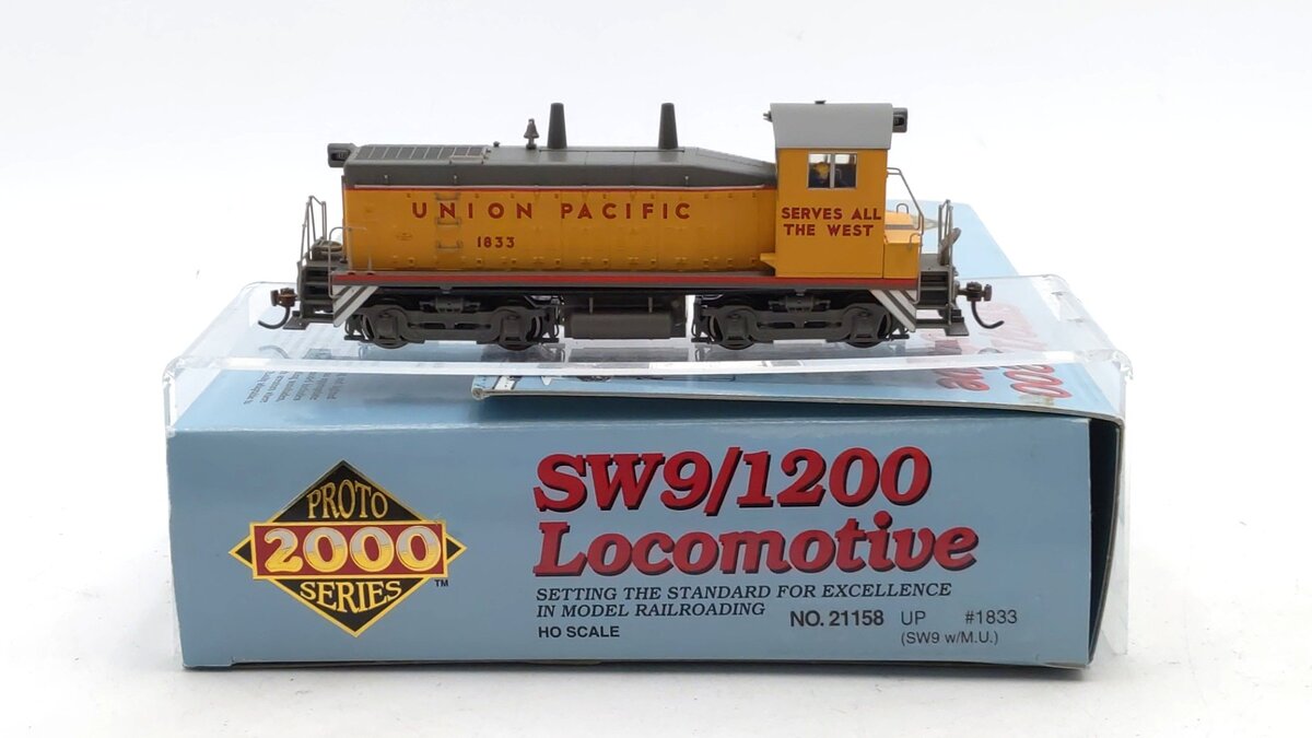 Proto 2000 21158 HO Union Pacific SW9/1200 Diesel Locomotive #1833 w/D ...