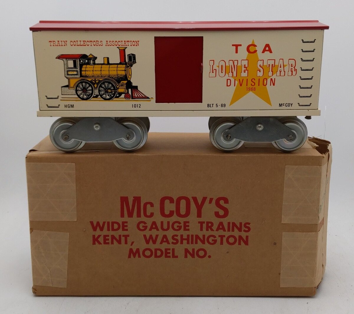 McCoy 1012 Standard Gauge 1968 TCA Lone Star Division Boxcar LN/Box ...