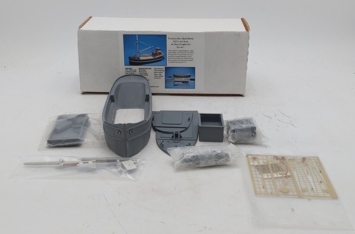 Frenchman River Modelworks 011 HO 68' Steam Freighter Kit #011 EX/Box ...